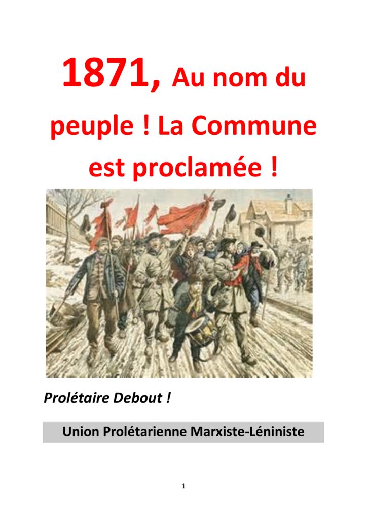 1871: La Commune et les Femmes en armes ⋆ Union Prolétarienne ML - ICOR